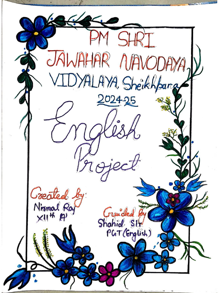 Class - XIIth English Project THE TIGER KING | PDF