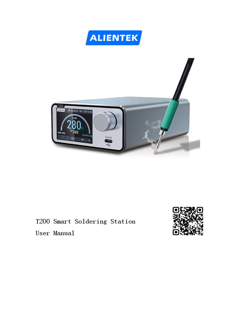 T200 Smart Soldering Station User Manual - V1.0 | PDF | Celsius | Power ...