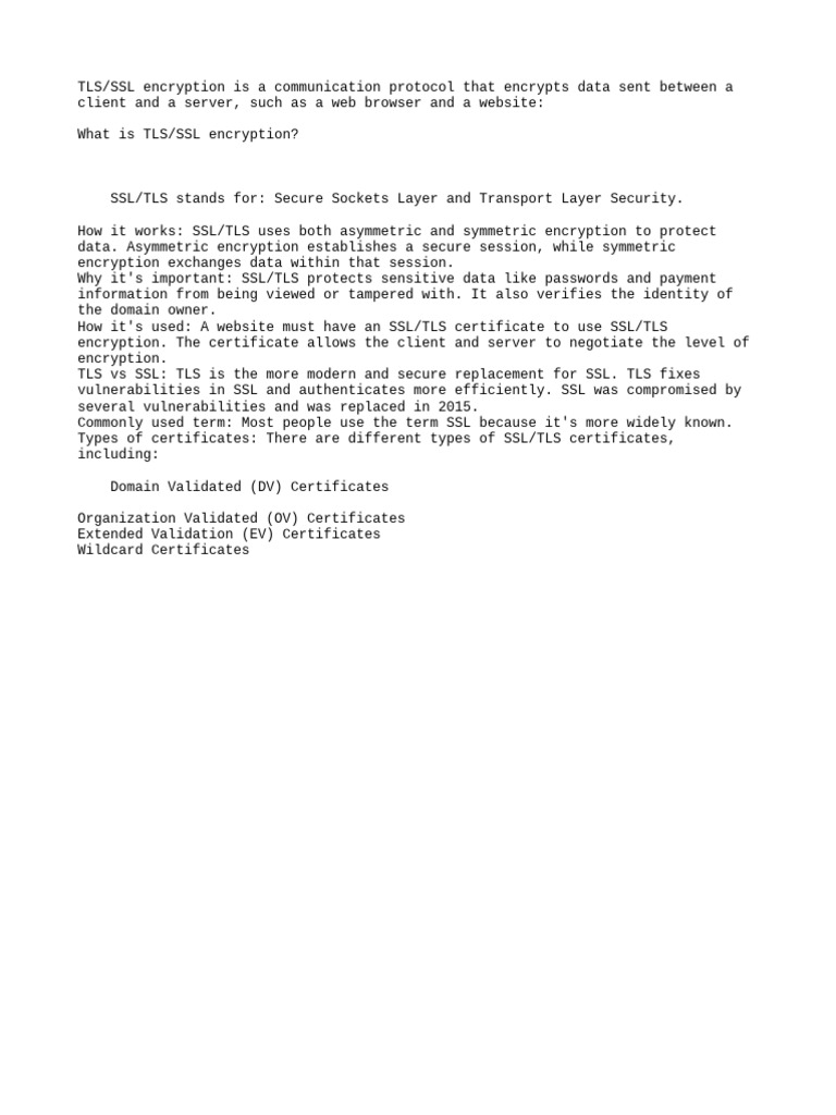 TLS SSL encryption | PDF