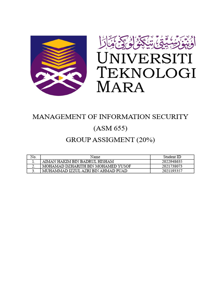 MANAGEMENT OF INFORMATION SECURITY | PDF | Security | Computer Security