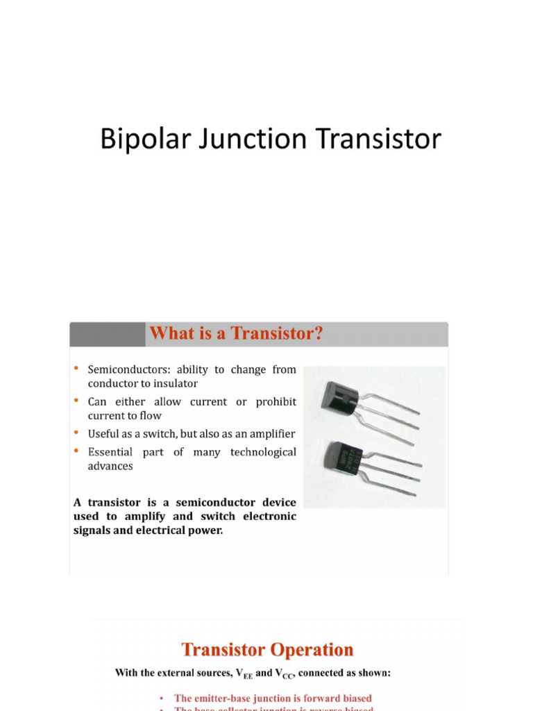 Bipolar Junction Transistor | PDF