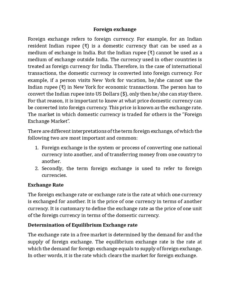 Understanding Foreign Exchange and Rates | PDF | Exchange Rate | World ...