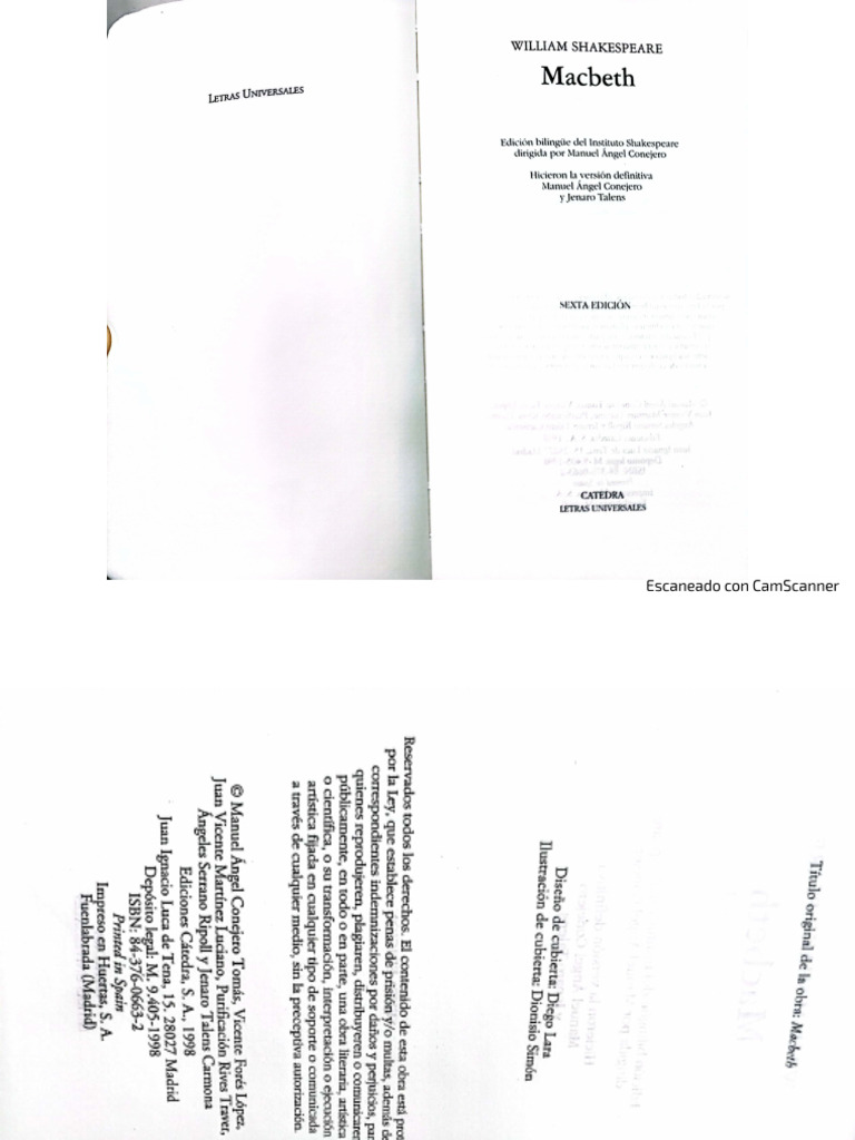 Introducción Macbeth Cátedra | PDF