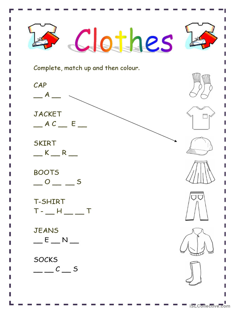 Color Matching Clothing Activity | PDF