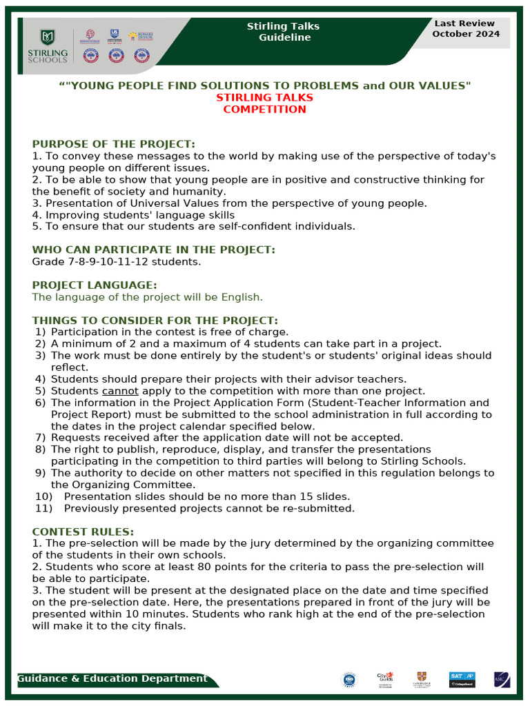 Stirling Talk Guideline | PDF | Cognition