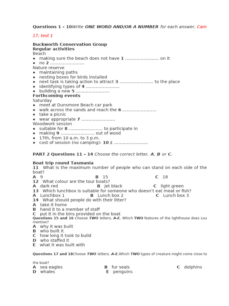 CAM 17 LISTENING | PDF | Maple Syrup