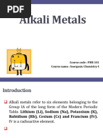 Physical and Chemical Properties of Alkali Metals | PDF | Lithium | Sodium