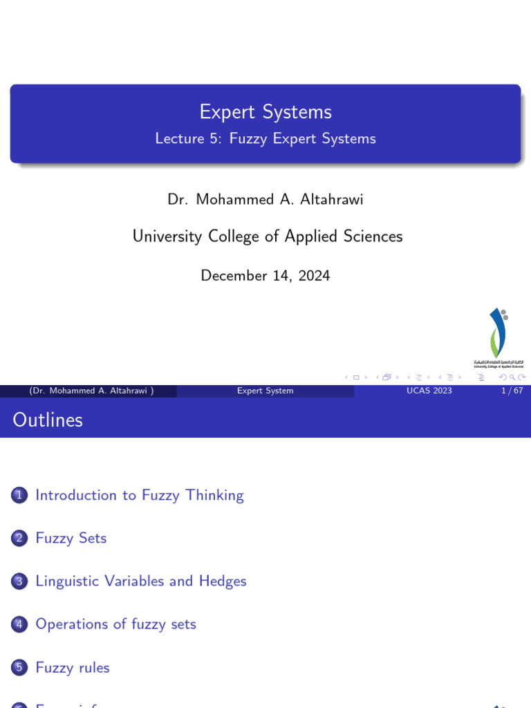 Fuzzy Expert System | PDF | Fuzzy Logic | Logic Fuzzy Expert System | PDF | Fuzzy Logic | Logic