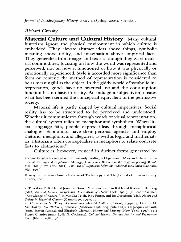 Material Culture in Early Modern England | PDF | Material Culture ...
