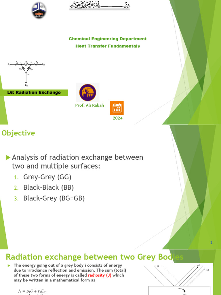 L6 Radiation Exchange Pdf Transport Phenomena Non Equilibrium