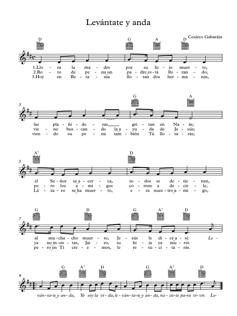 Levántate y Anda - Cesáreo Gabaráin | PDF