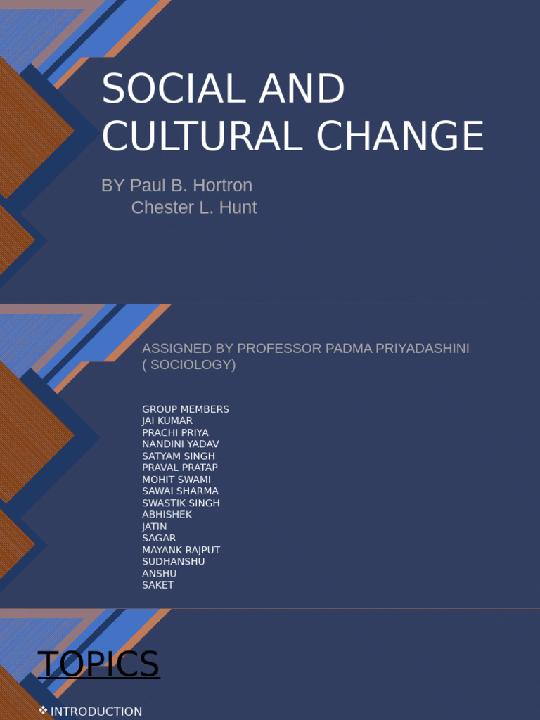 Social and Cultural Change Dynamics | PDF | Society | Evolution
