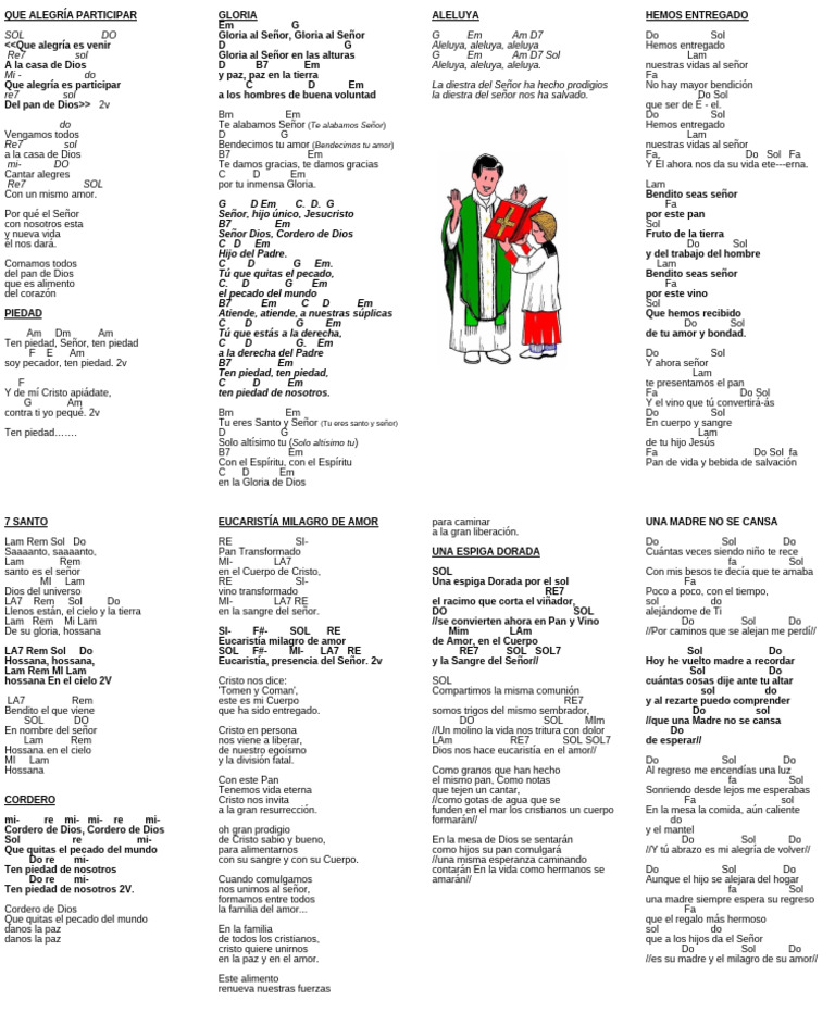Cantos 13 10 P 2024C ACORDES 2 | PDF | eucaristía | Cristo (título)