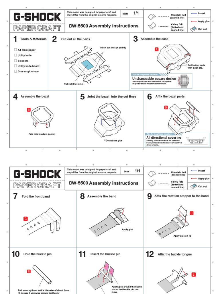 G-PAPERCRAFT Assembly Instructions | PDF