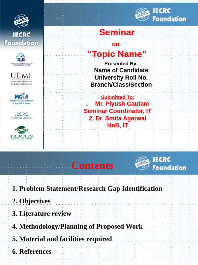 Template For First Presentation Pdf