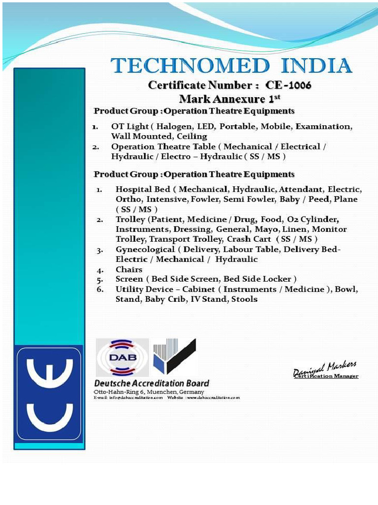 Certifcate Technomed | PDF