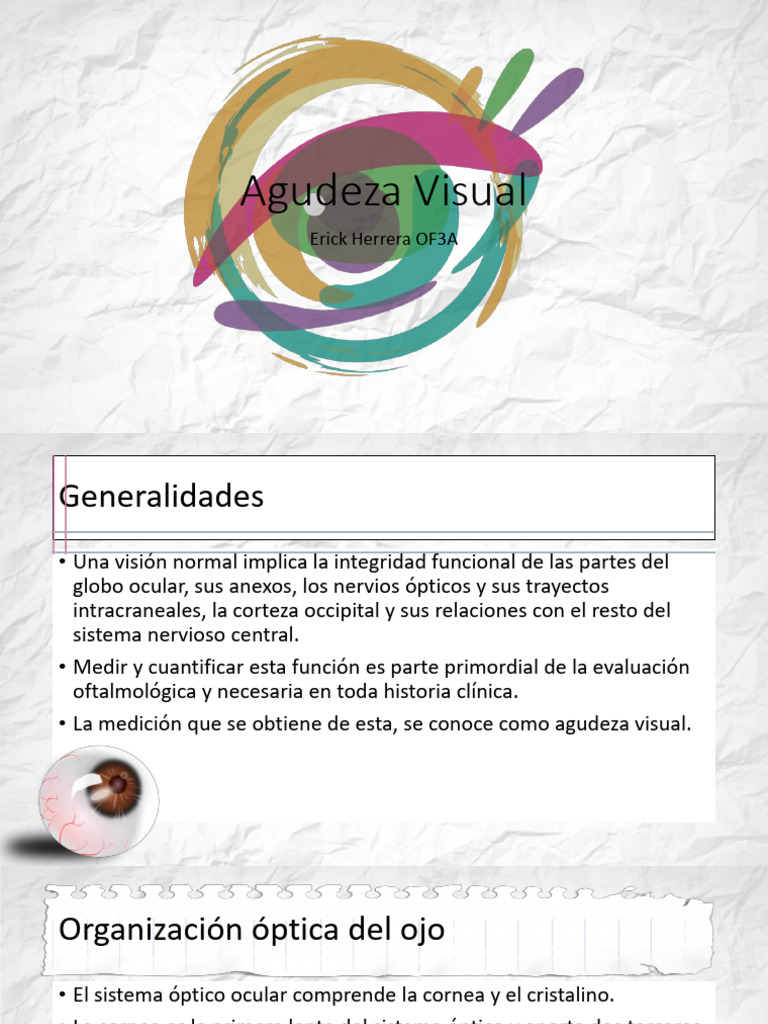 Agudeza Visual y fondo de ojo | PDF | Ojo humano | Córnea