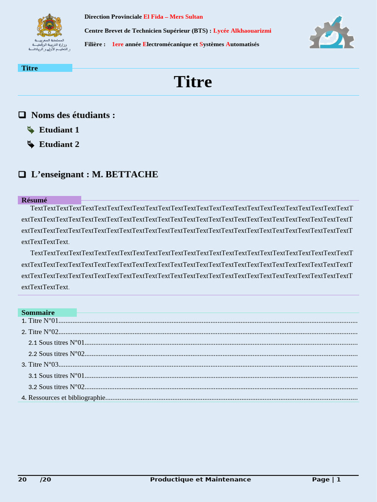 Modèle-Document Exposé | PDF