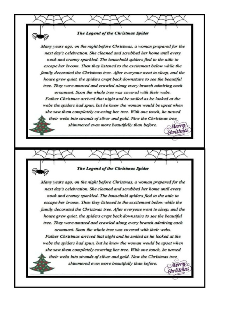 xmas spiders card | PDF