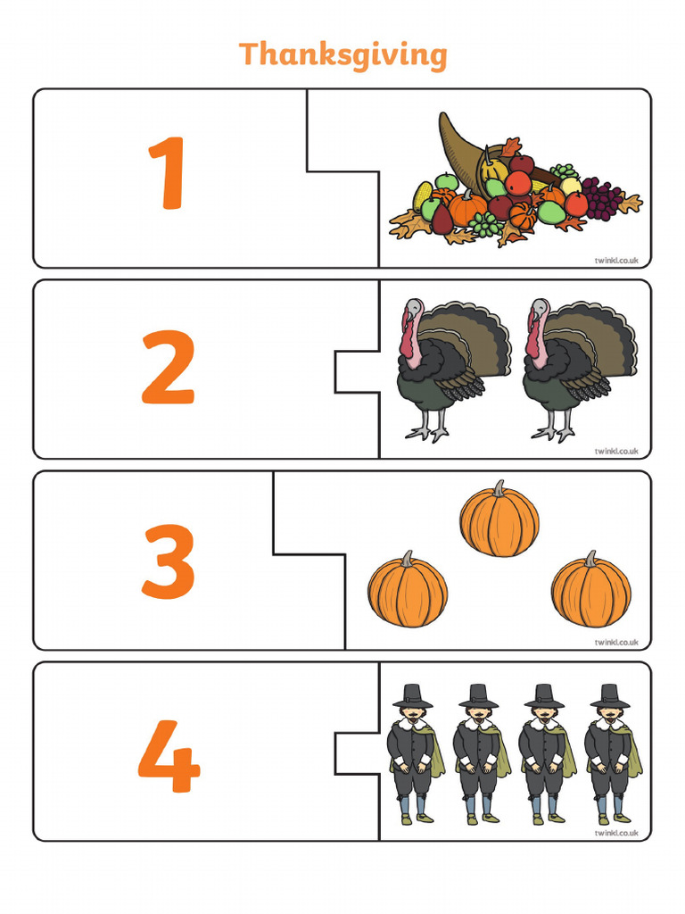 Thanksgiving Counting Puzzle | PDF
