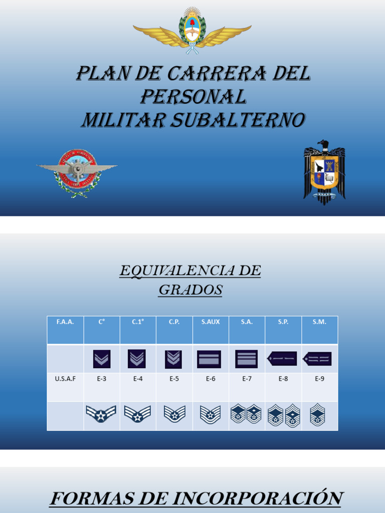 Plan de Carrera | PDF | Oficial no comisionado | Militar