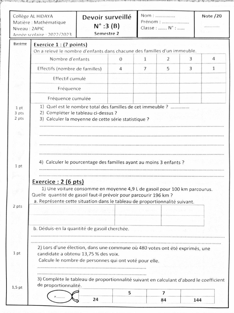 Devoir 3 S 22 Ac | PDF