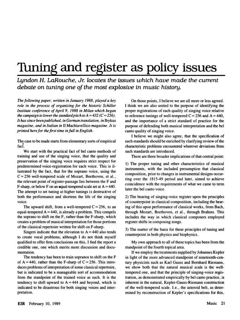 Tuning and Register As Policy Is-Lar | PDF | Singing | Beauty
