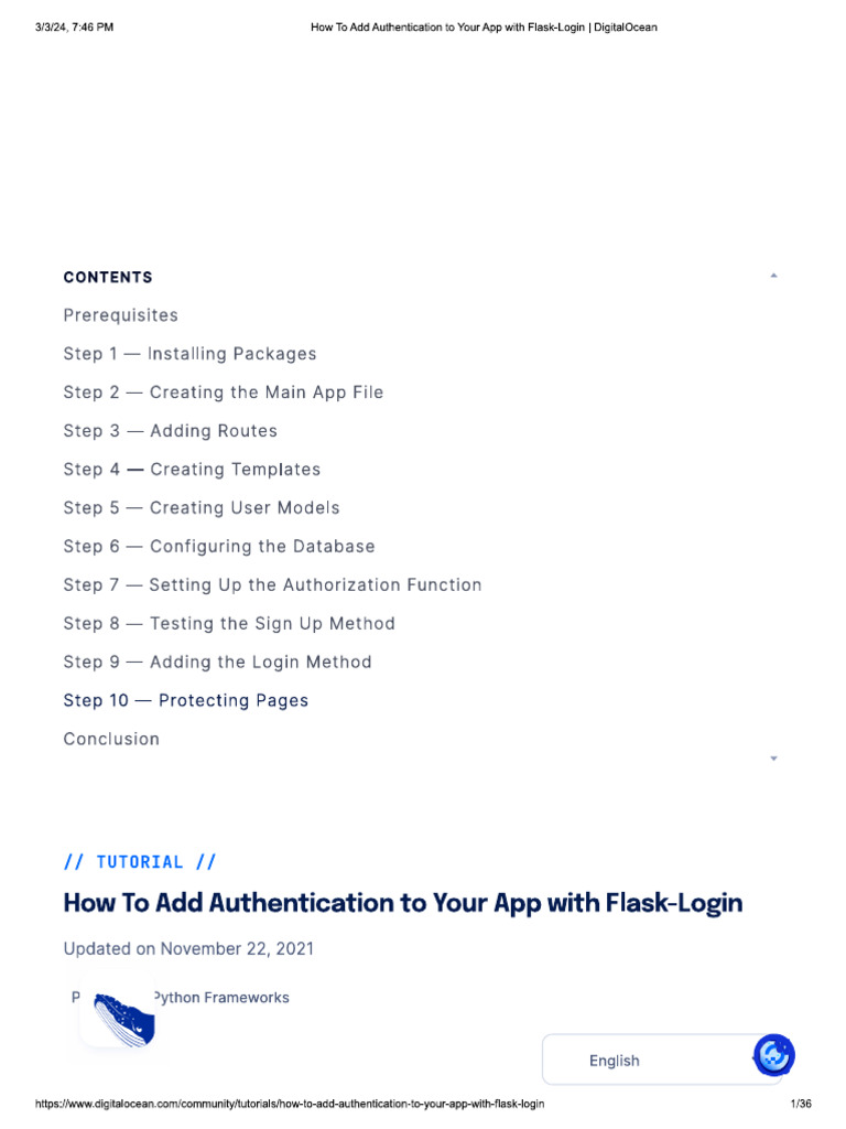 Tutorial Flask Login | PDF
