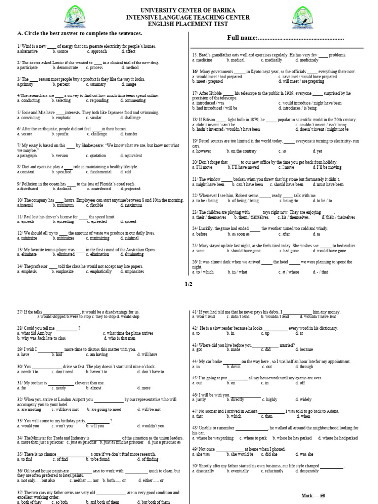 English Pro Test | PDF