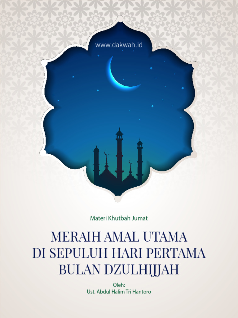 Khutbah Jumat Bulan Dzulhijjah | PDF