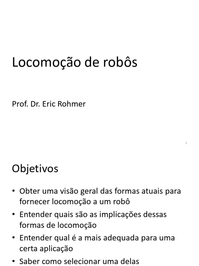 Locomoção de Robôs: Tipos e Eficiência | PDF | Robô | Robótica