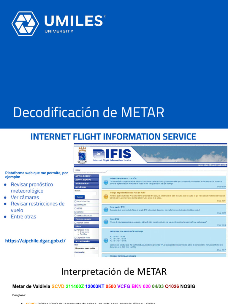 Decodificación de METAR | PDF | Niebla | Física Aplicada e Interdisciplinaria