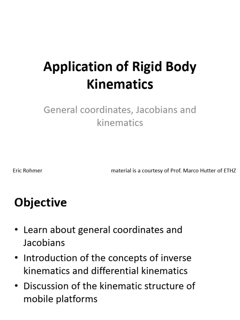 1-3 Application of Rigid Body Kinematics | PDF | Kinematics ...