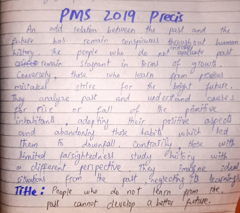 PMS Precis 2019 | PDF