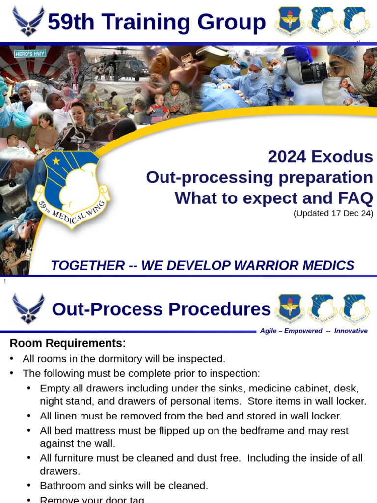 Out-Processing Guide for 2024 Exodus | PDF