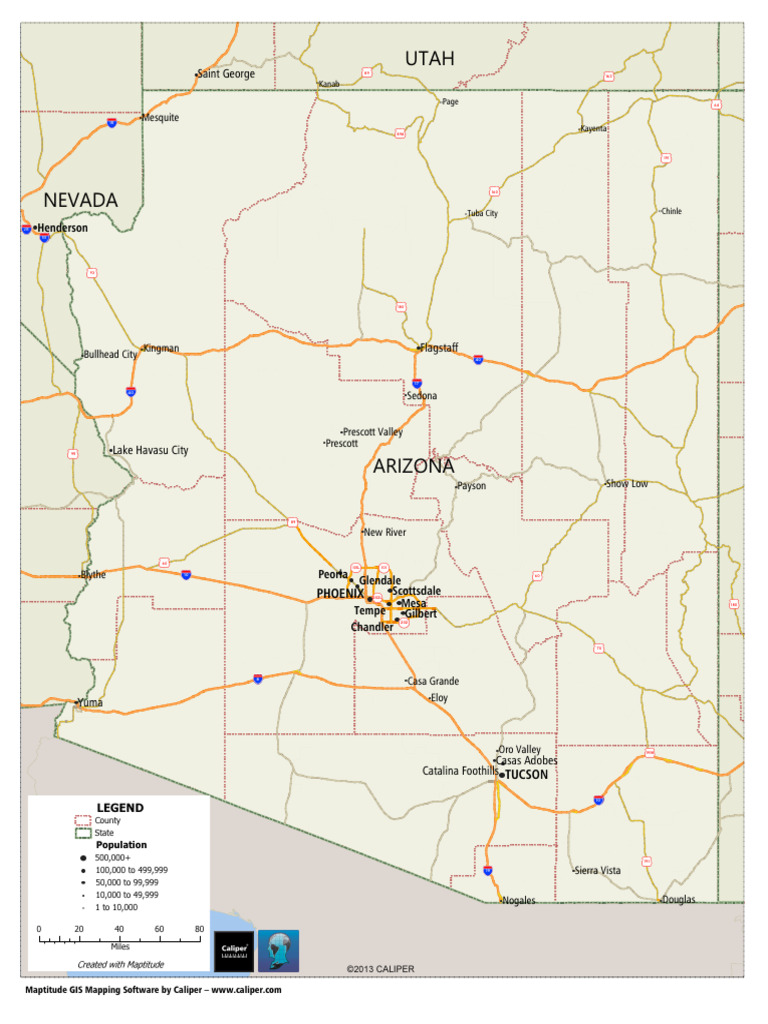 Arizona Map | PDF | Arizona