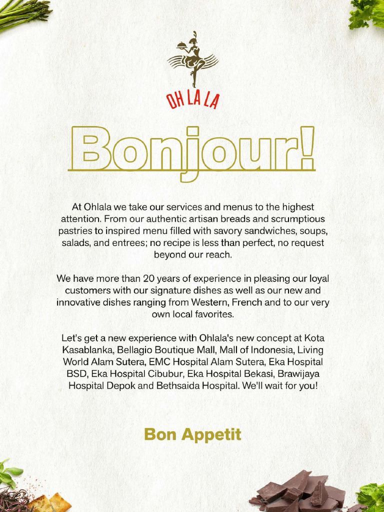 All Menu Ohlala. | PDF