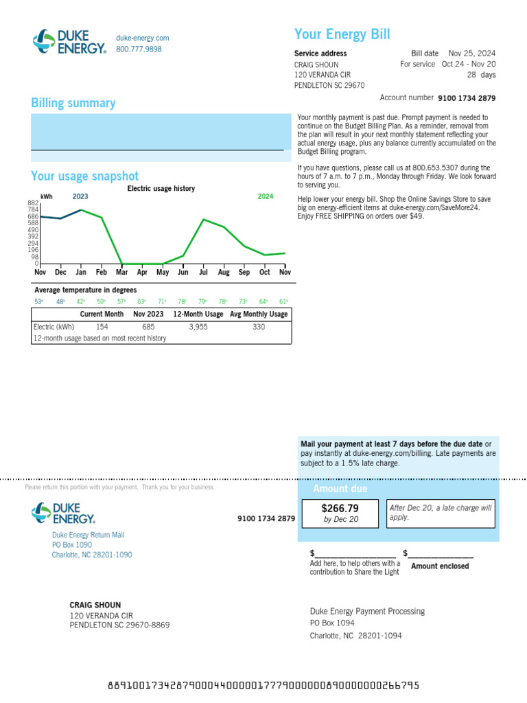 Billing Summary: Your Energy Bill | PDF | Power (Physics) | Electric Power