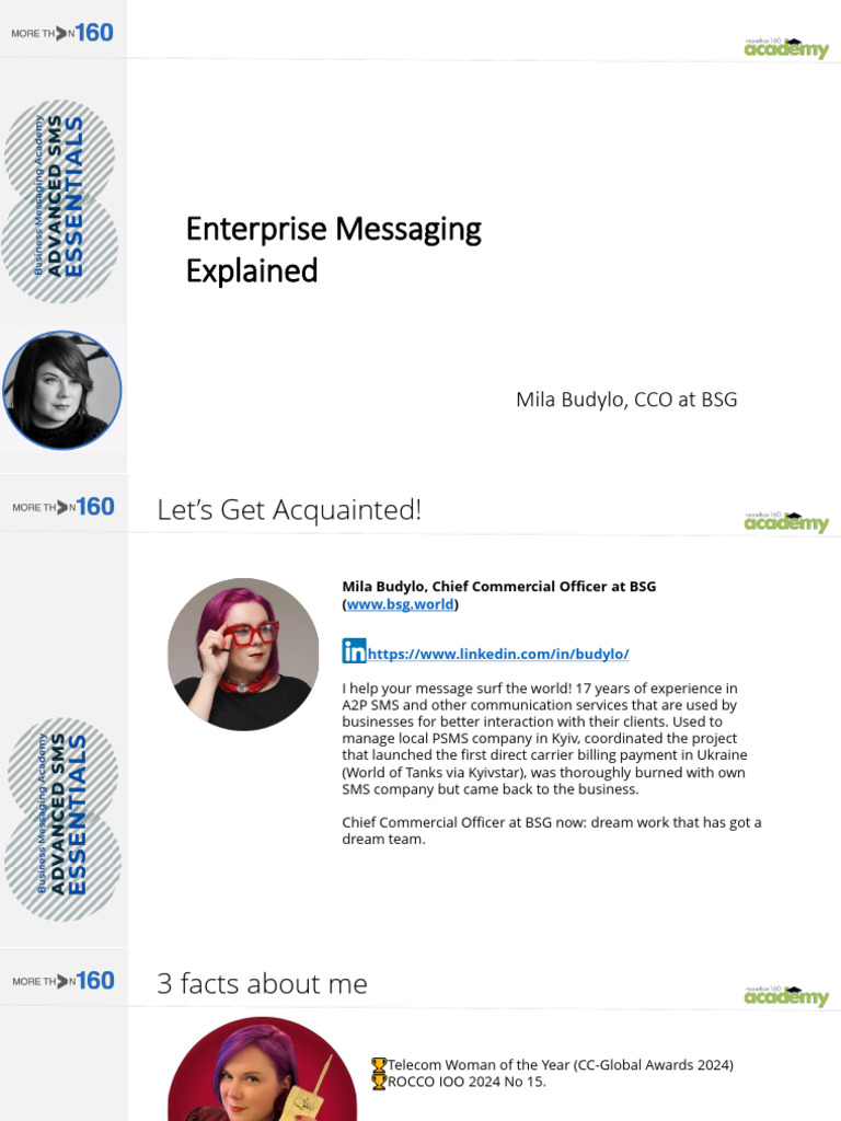 ADVANCED SMS ESSENTIALS LESSON-03-ENTERPRISE MESSAGING EXPLAINED | PDF | Small And Medium Sized ...