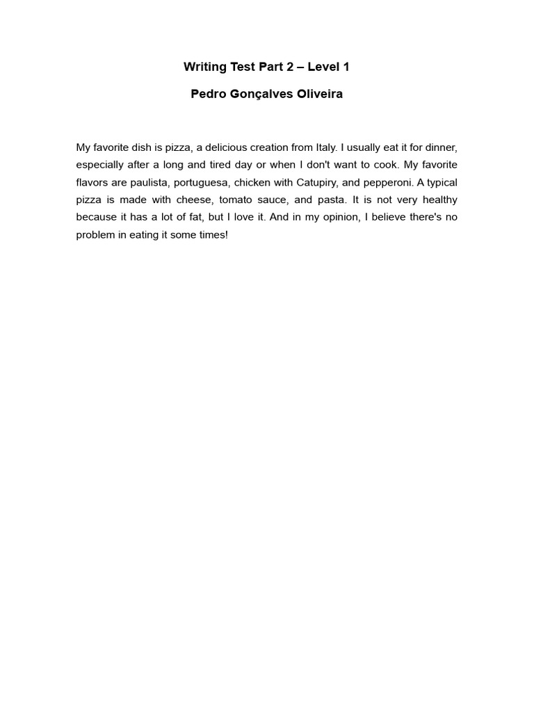 Writing Test 2 | PDF