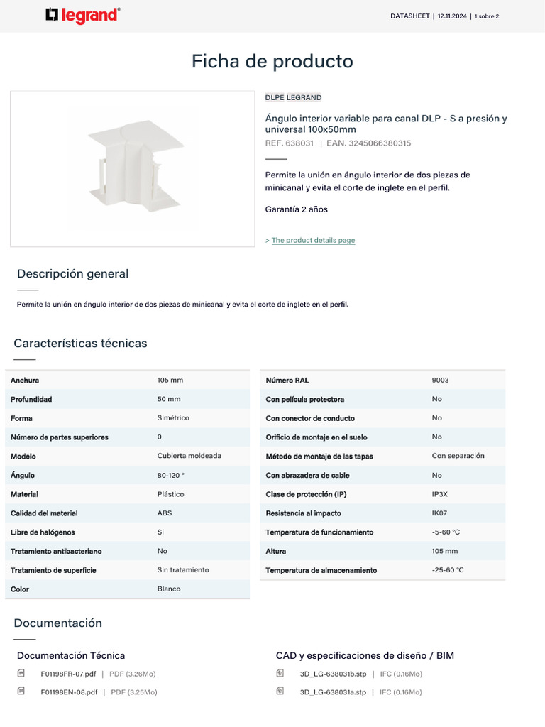 638031-ProductSheet | PDF