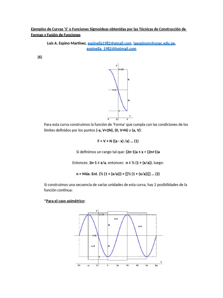 Curvas Sigmoideas y Funciones de Forma | PDF