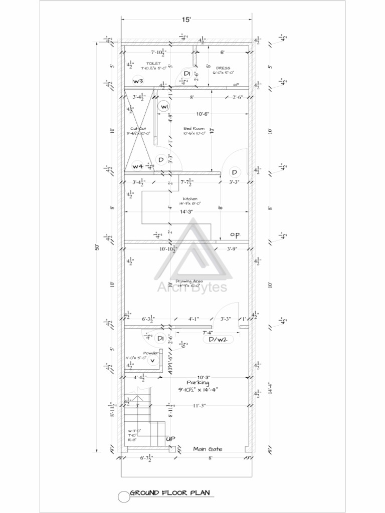 15X50 - Floor & Elevation Working | PDF