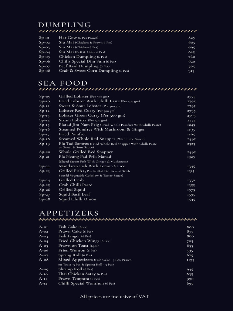 Chilis_Banani-menu | PDF | Thai Cuisine | Curry