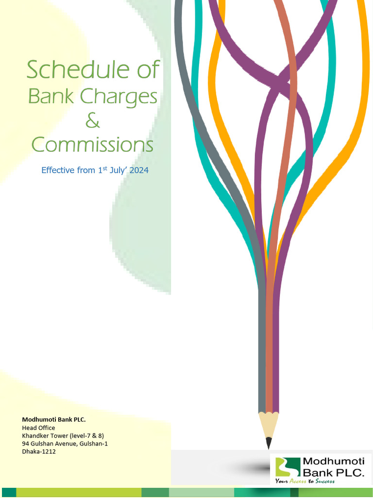 Schedule of Charges JUL2024 | PDF | Cheque | Transaction Account