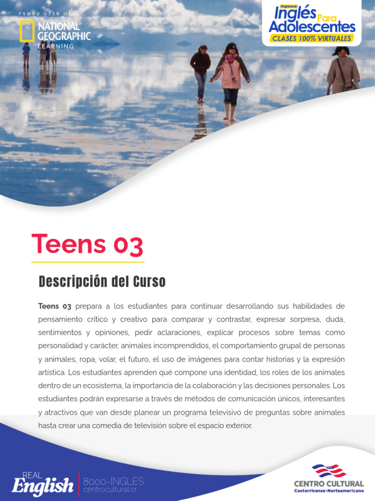 Teens 03 - Programa de Curso | PDF | Evaluación | Aprendizaje