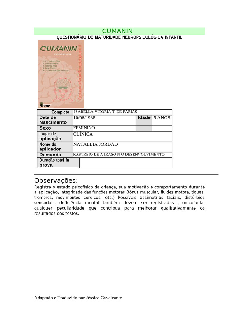 Cumanin Protocolo PDF | PDF