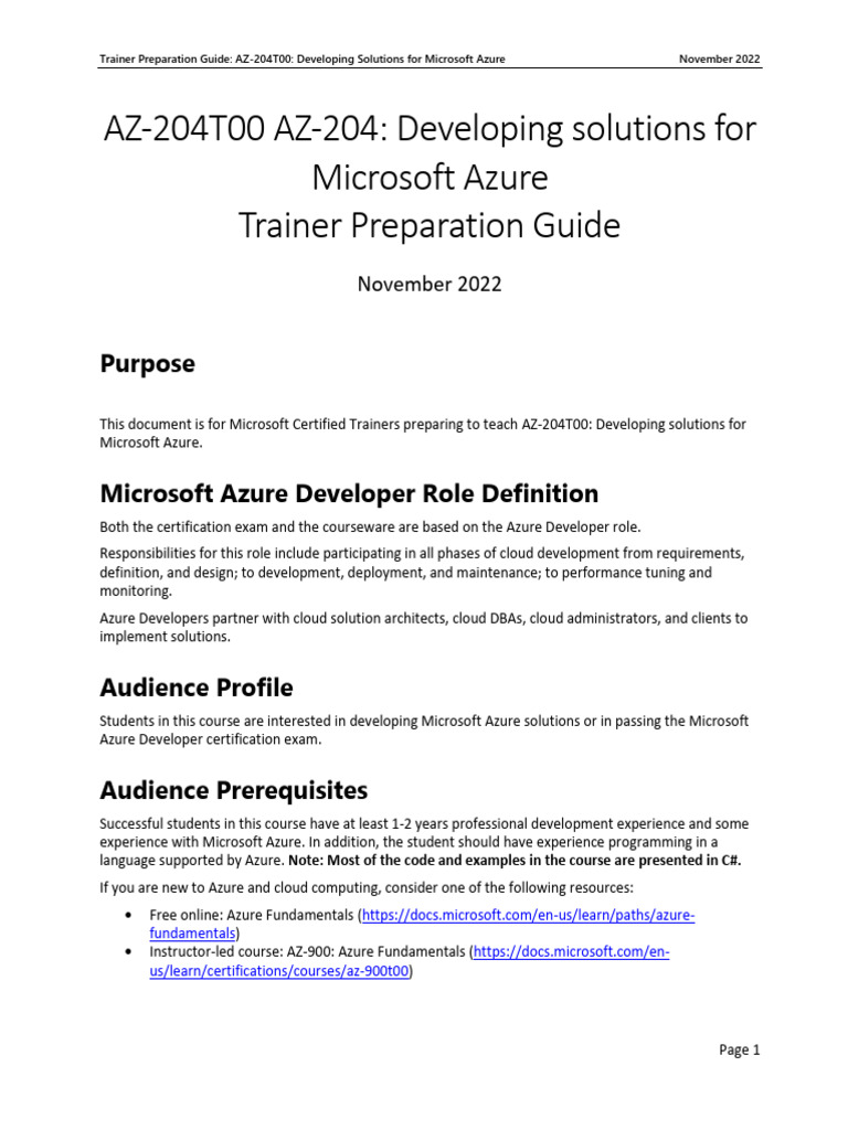 AZ 204T00A ENU TrainerPrepGuide | PDF | Microsoft Azure | Command Line Interface