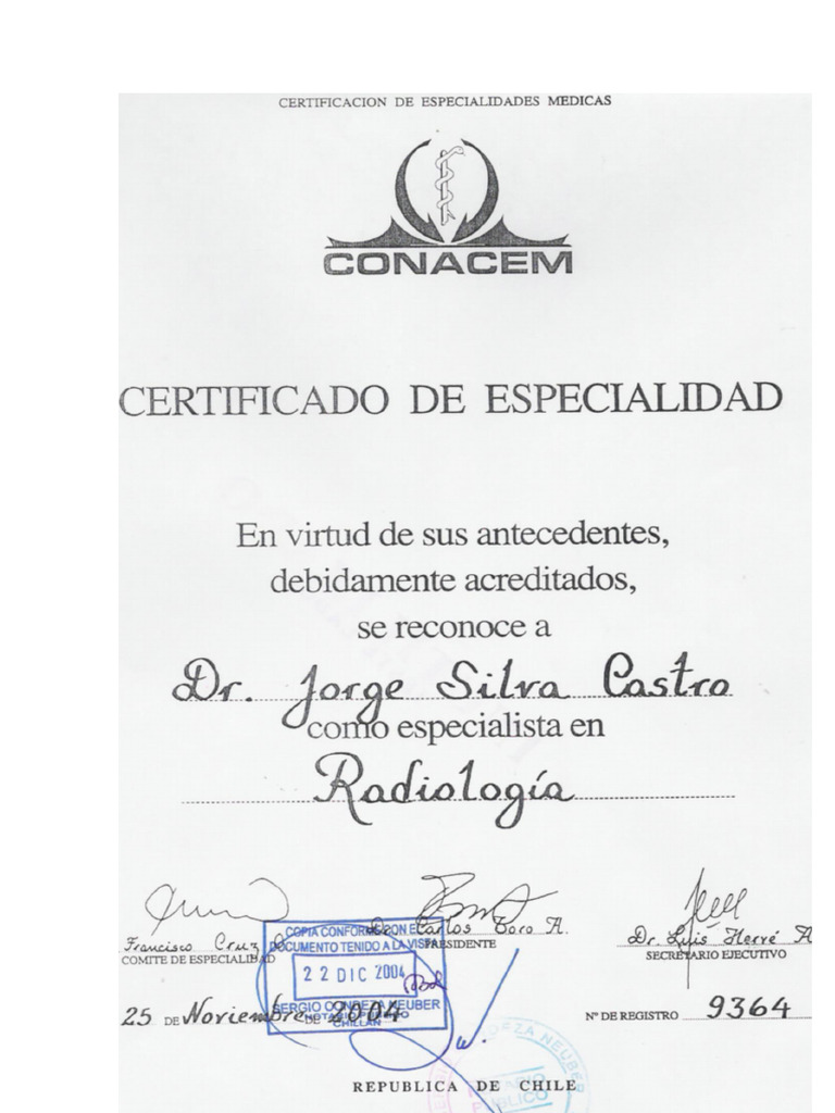 Titulo Conacem Dr. Silva | PDF