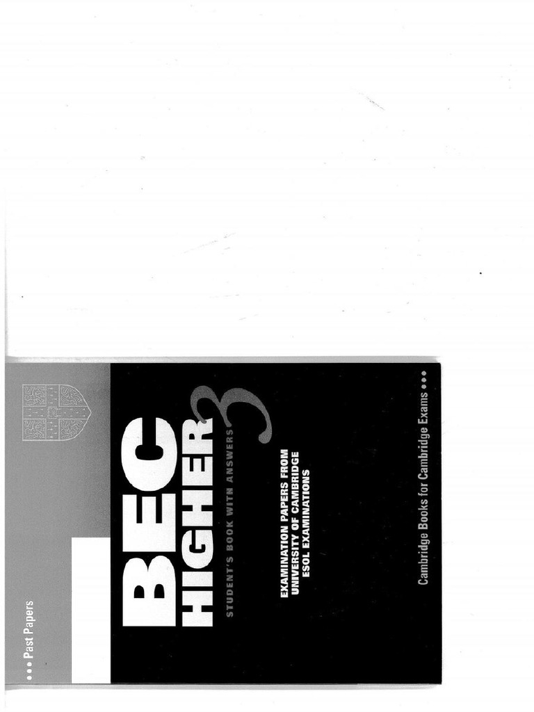 Cambridge Bec Higher 3 ST Book With Answers PDF PDF Free | PDF